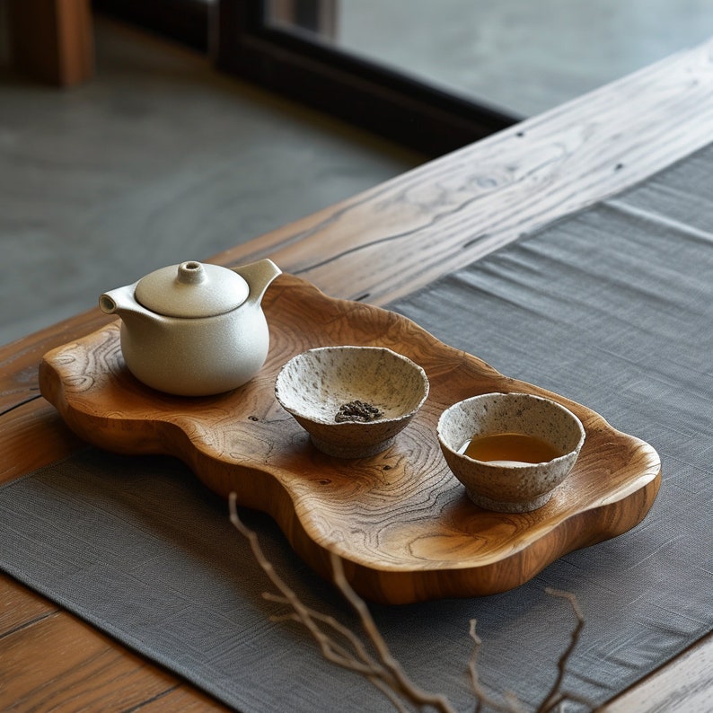 Whimsical Handcrafted Tea Serving Trays With Flower Designs - Etsy