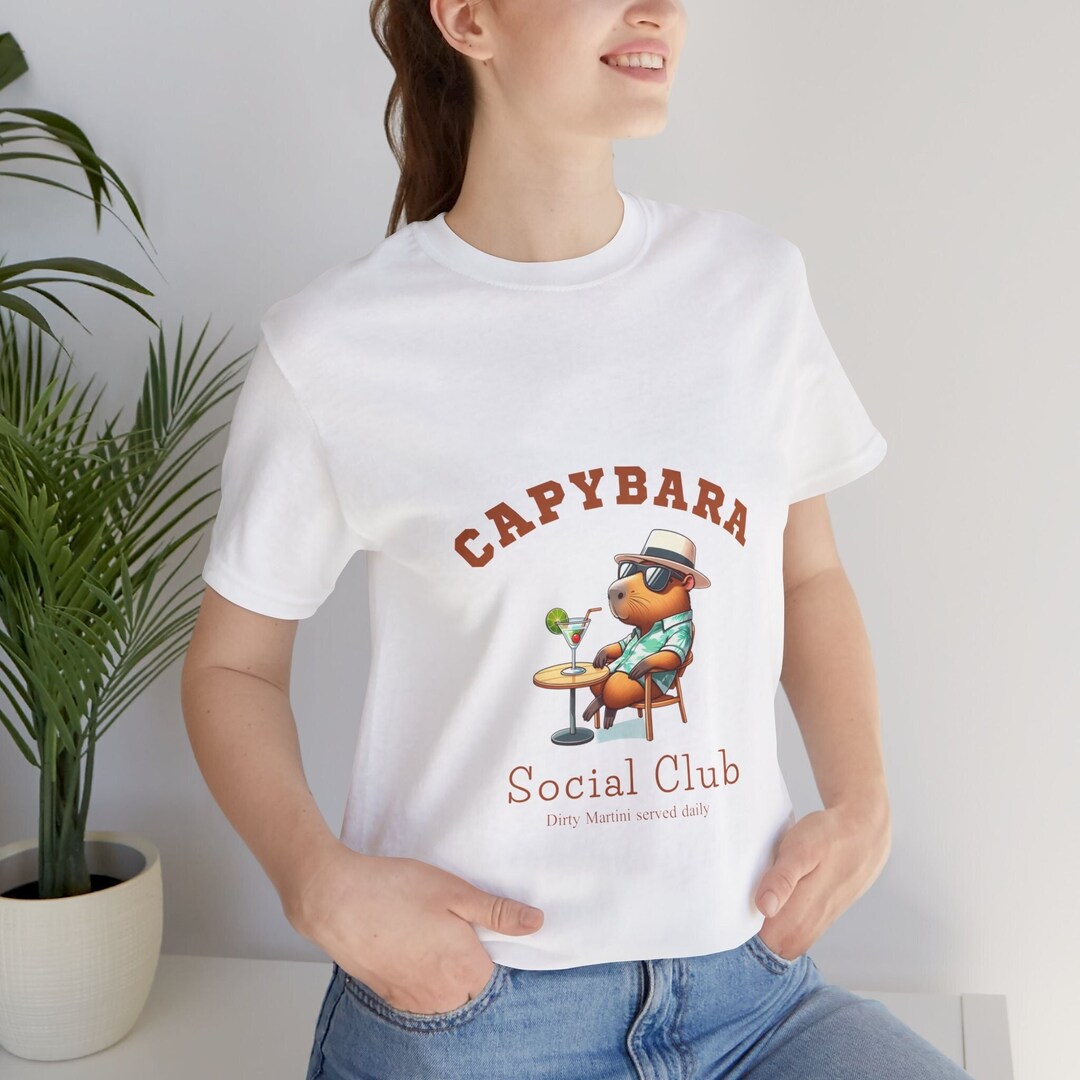 CAPYBARA Shirt, Social Club T-shirt, Dirty Martini Lover, Capybara ...