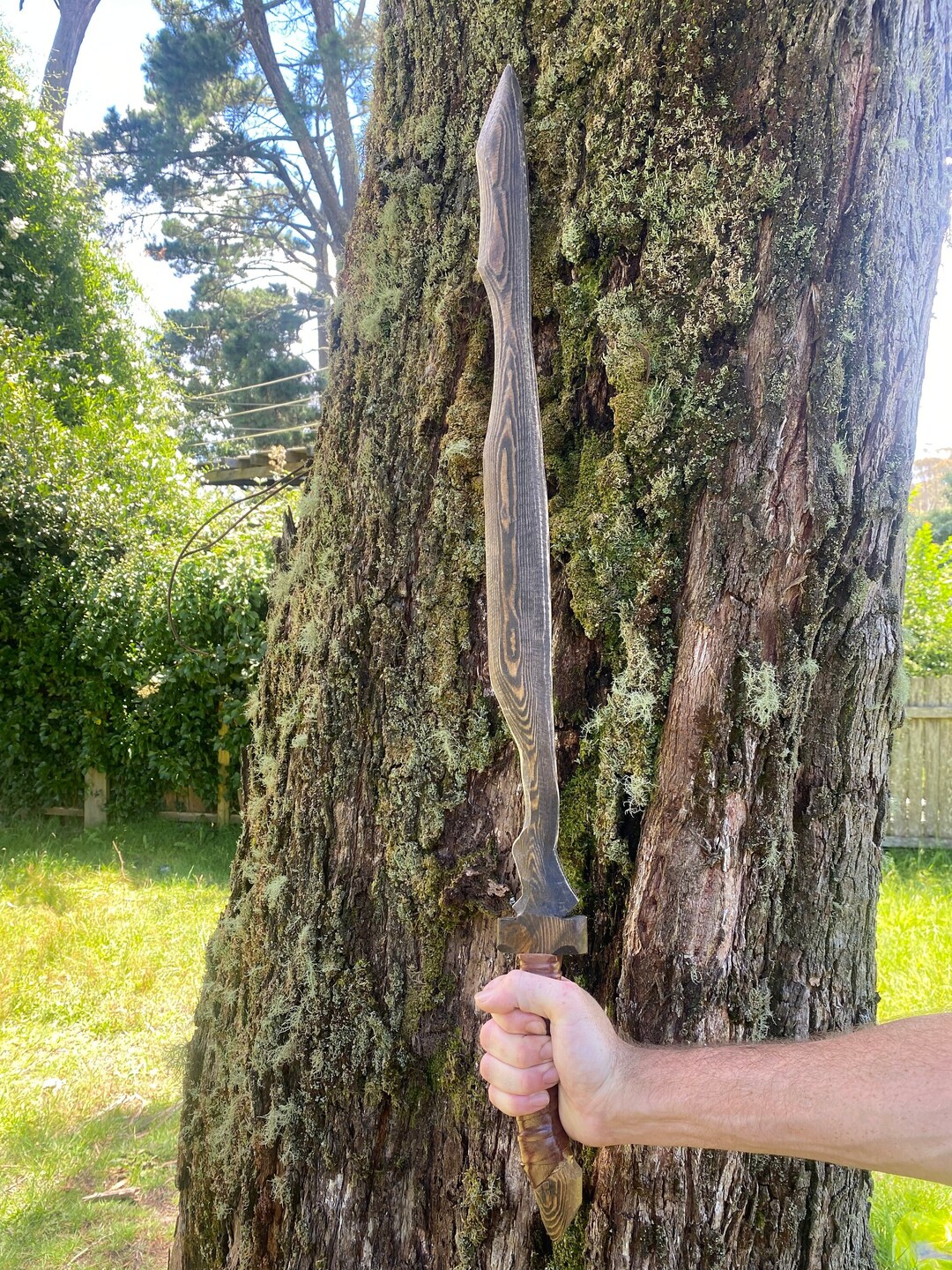 Handmade Cedar Wooden Sword jaggered Edge - Etsy