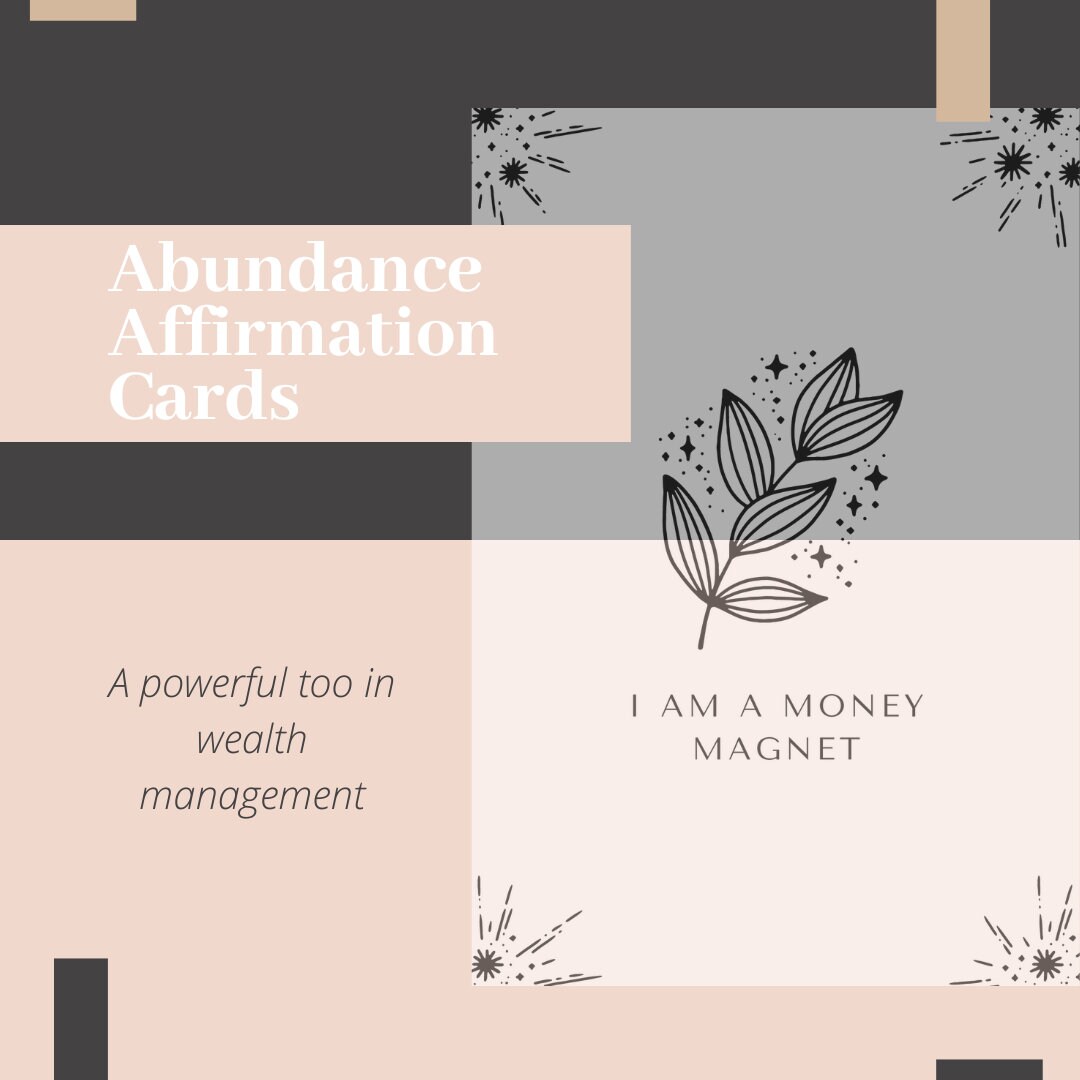 Abundance Affirmation Cards - Etsy