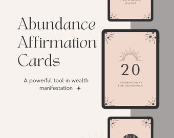 20 Abundance Affirmation Cards Printable Affirmations - Etsy