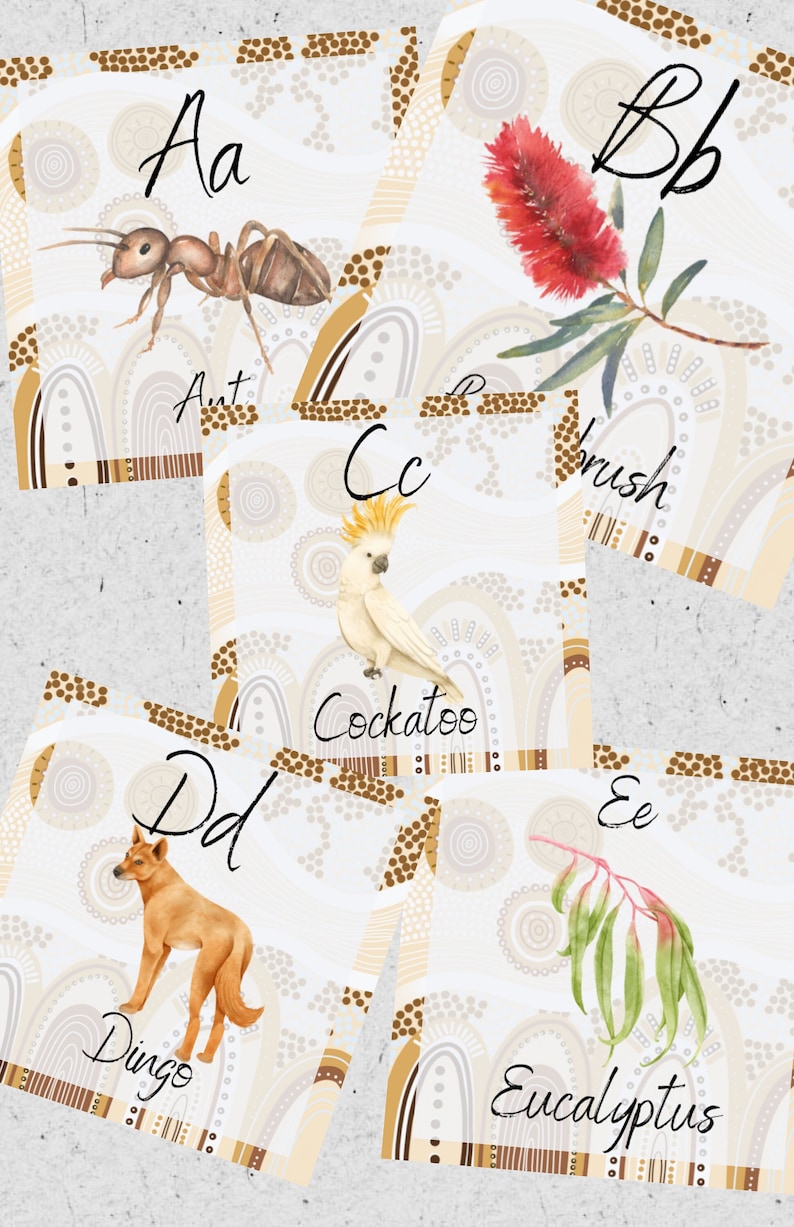Aboriginal Classroom Alphabet Posters - Etsy Australia