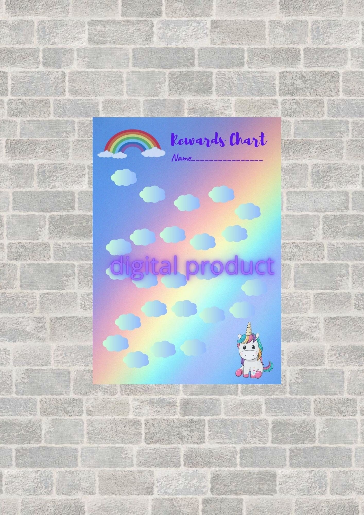 Rainbow Reward Reward Chart Printable Behavior Chart Daily to Do Table ...