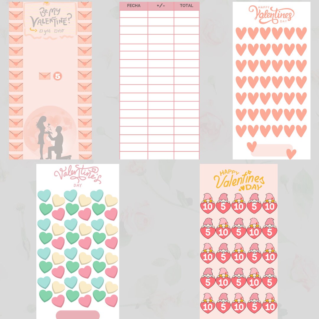 Valentine's Savings Challenge Pack - Etsy