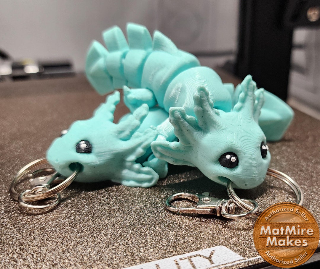 Articulated Axolotl Keychain - Etsy