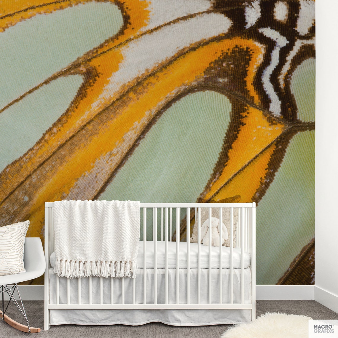 Butterfly Wallpaper, Butterfly Wing Wall Mural for Hotel Decor or ...