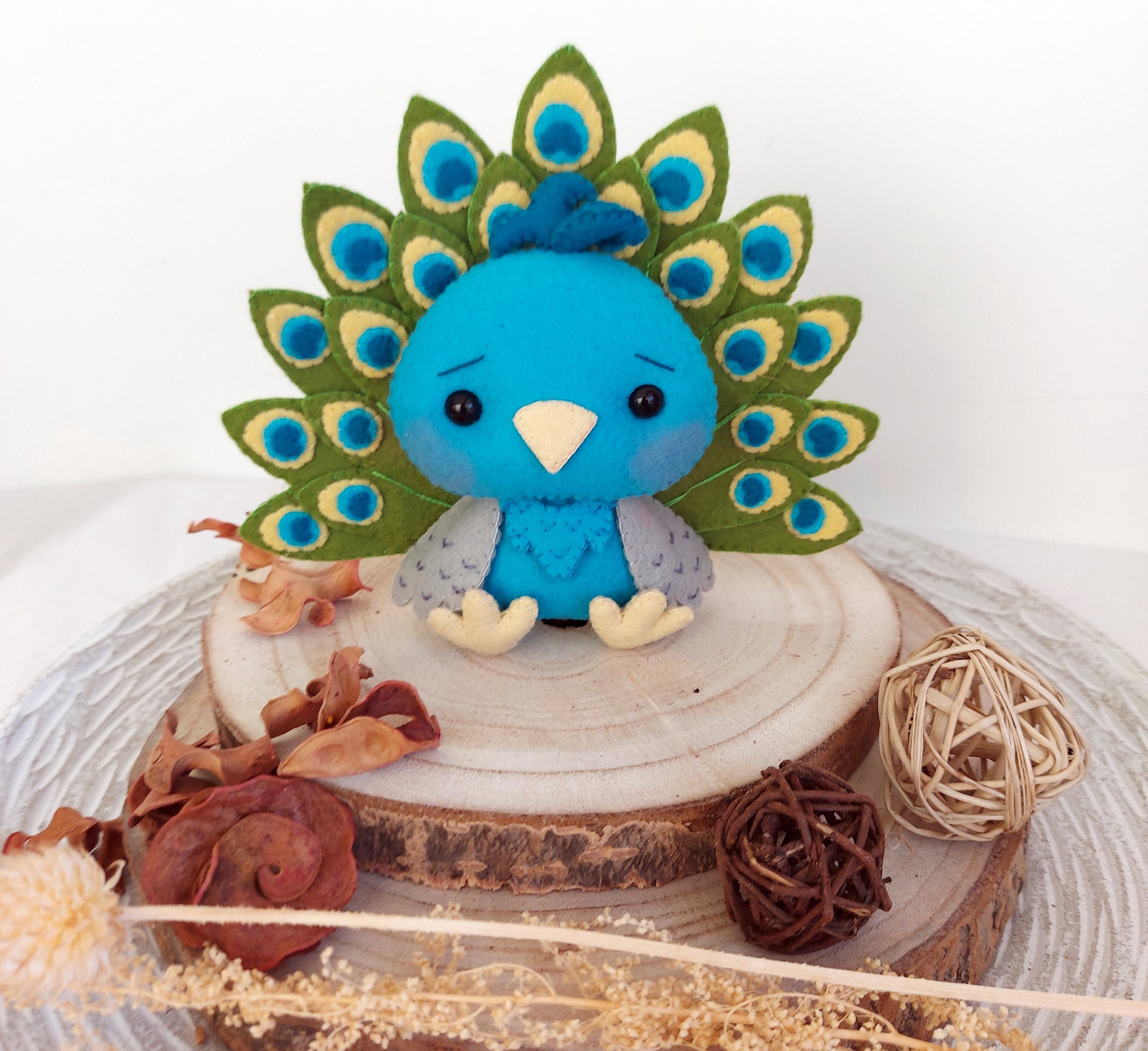 Felt Peacock PDF Pattern pdf Sewing Pattern, Woodland Animals, Digital ...