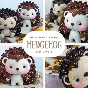 Felt Hedgehogs PDF Pattern pdf sewing pattern, woodland animals ...