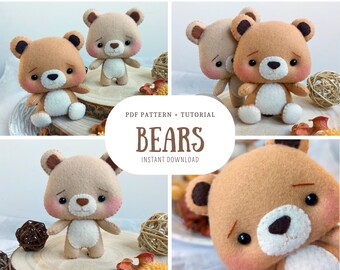 Felt Hedgehogs PDF Pattern pdf sewing pattern, woodland animals, digital downloads pattern ...