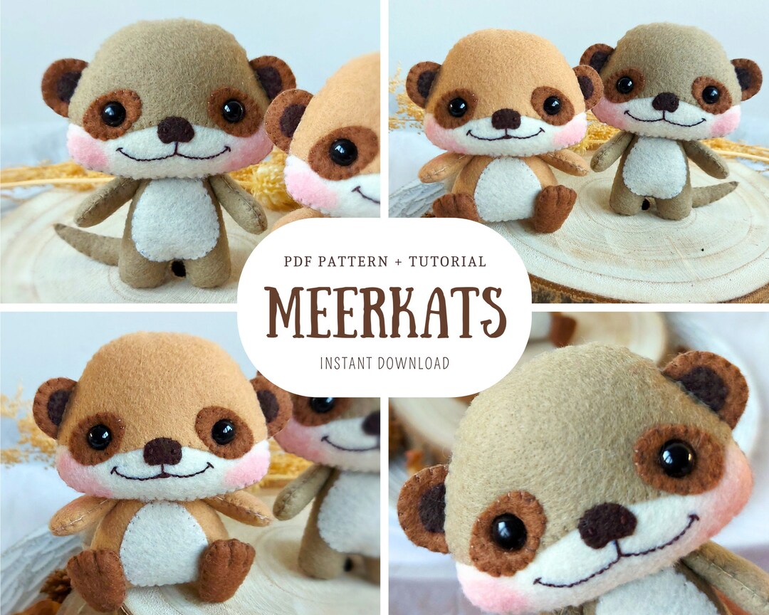 Felt Meerkats PDF Pattern pdf Sewing Pattern, Woodland Animals, Digital Downloads Pattern ...