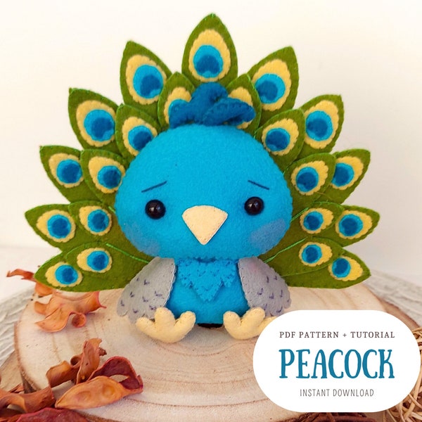Felt Peacock - Etsy