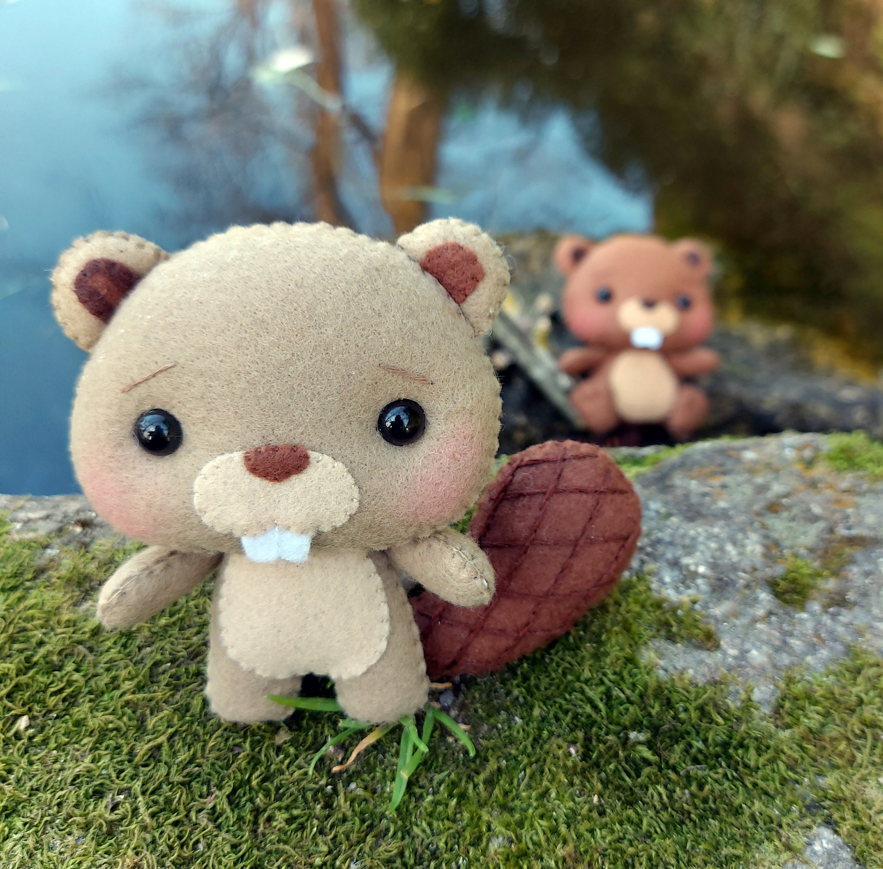 Felt Beavers PDF Pattern pdf sewing pattern, woodland animals, digital downloads pattern ...