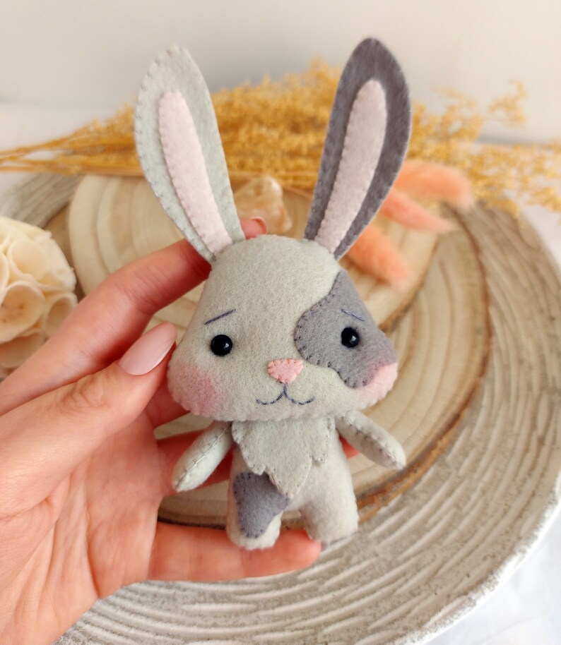 Felt Bunnies PDF Pattern pdf sewing pattern, woodland animals, digital ...