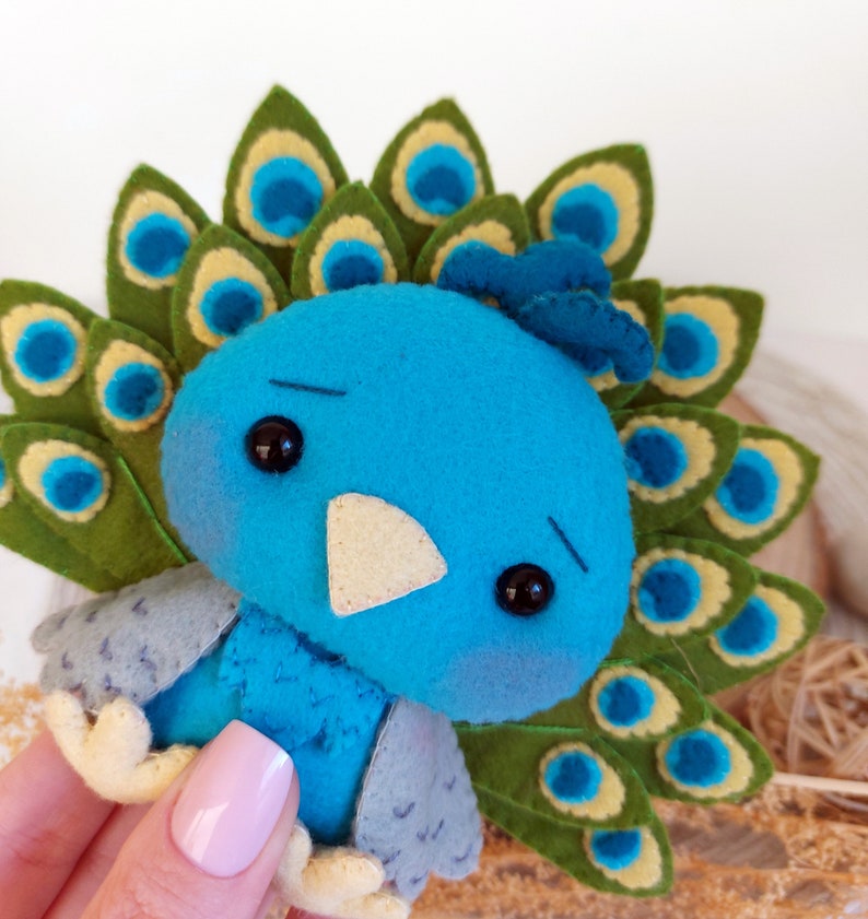 Felt Peacock PDF Pattern pdf Sewing Pattern, Woodland Animals, Digital ...