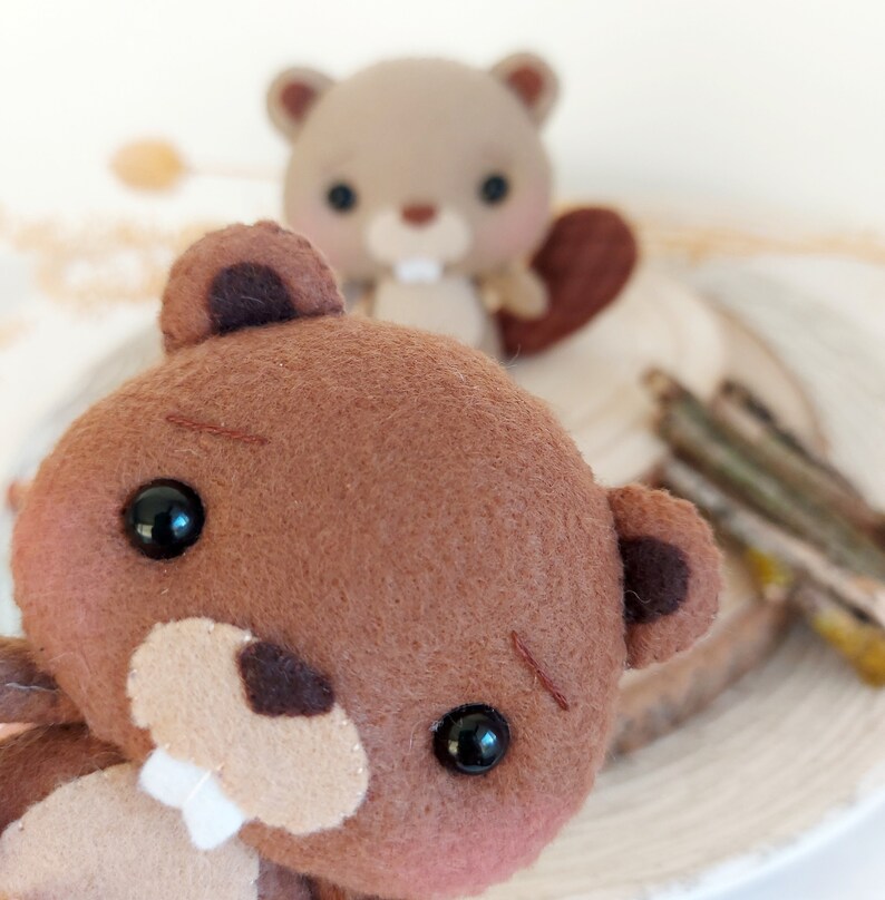 Felt Beavers PDF Pattern pdf sewing pattern, woodland animals, digital downloads pattern ...