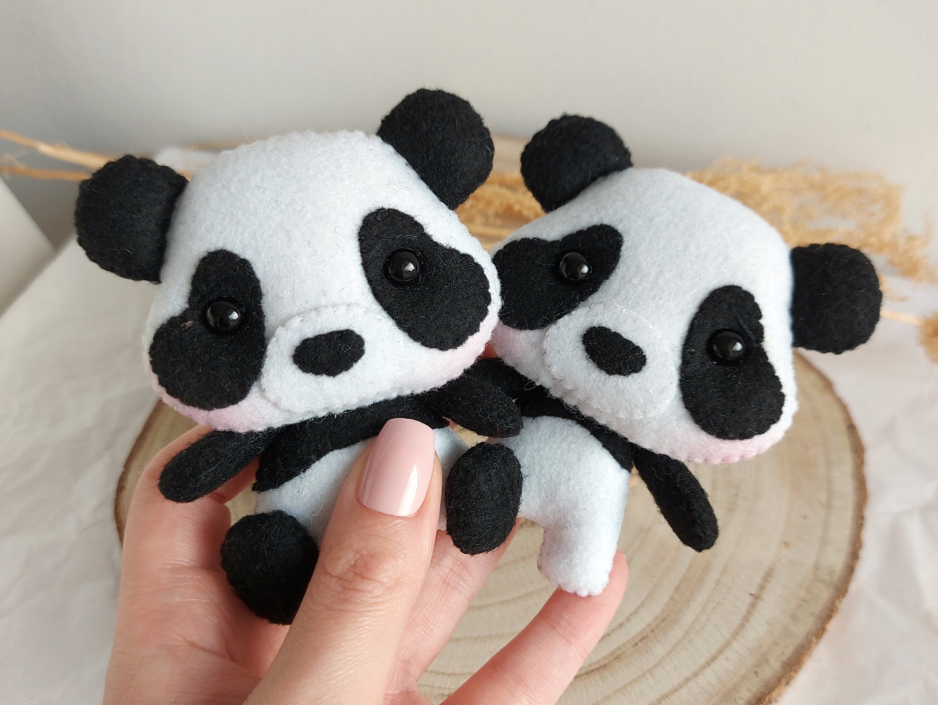 Felt Pandas PDF Pattern pdf Sewing Pattern, Woodland Animals, Digital ...