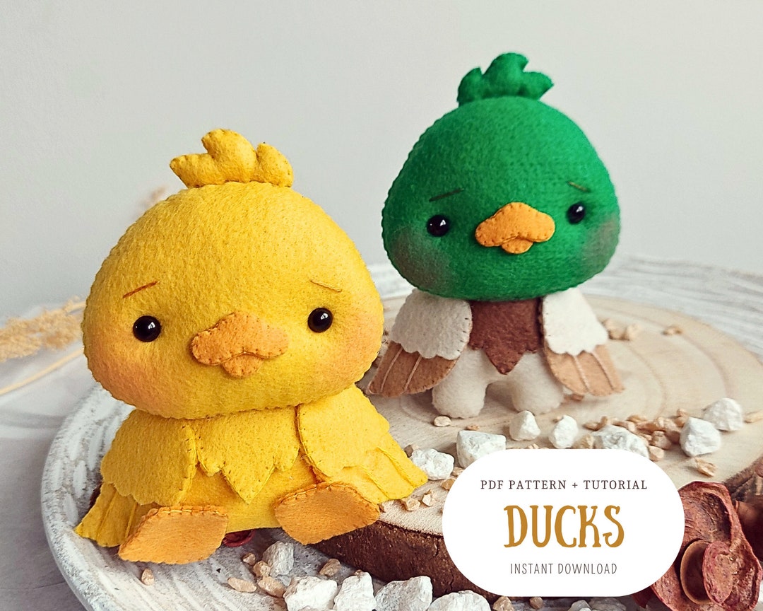 Felt Ducks PDF Pattern pdf Sewing Pattern, Woodland Animals, Digital ...