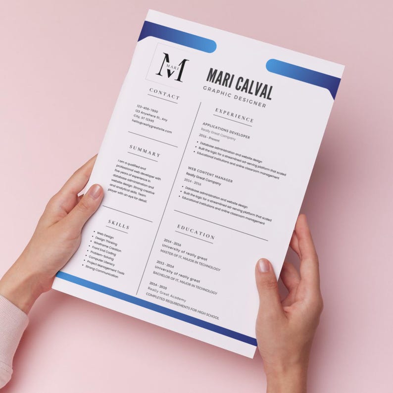 Editable and Customizable Curriculum Vitae Template | Professional CV ...