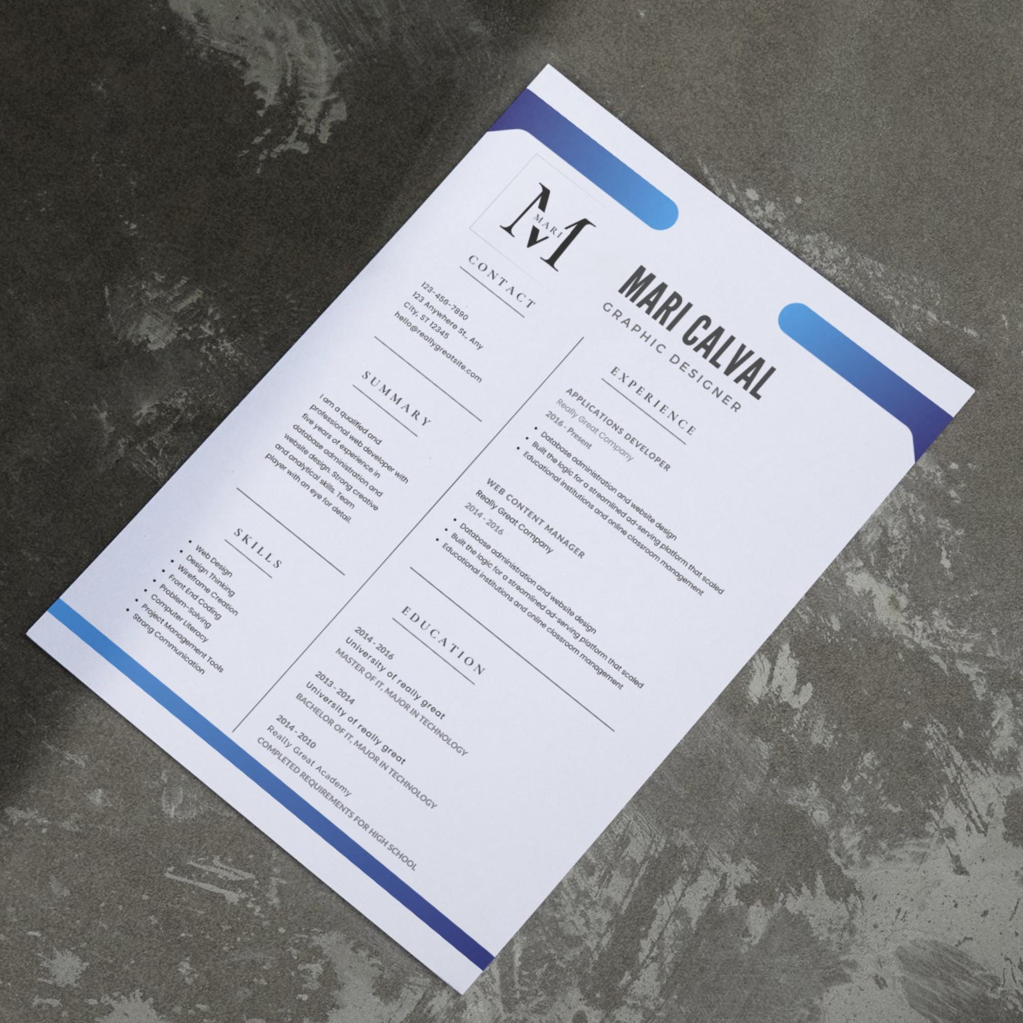 Editable and Customizable Curriculum Vitae Template | Professional CV ...