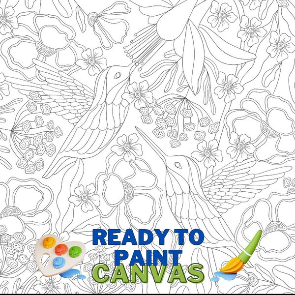 Pre Drawn Canvas - Etsy