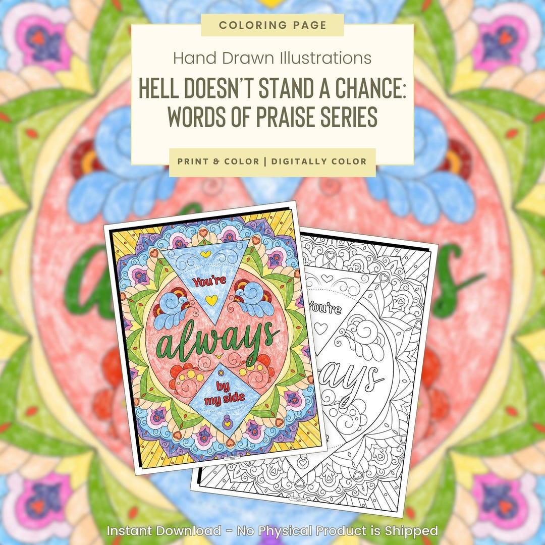 You're Always by My Side, Words of Praise, Hand Drawn Printable ...