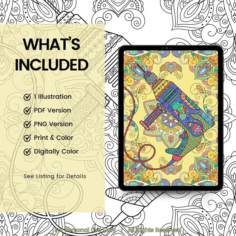 Screw Gun, Printable Coloring Pages for Adults and Kids, Activity ...
