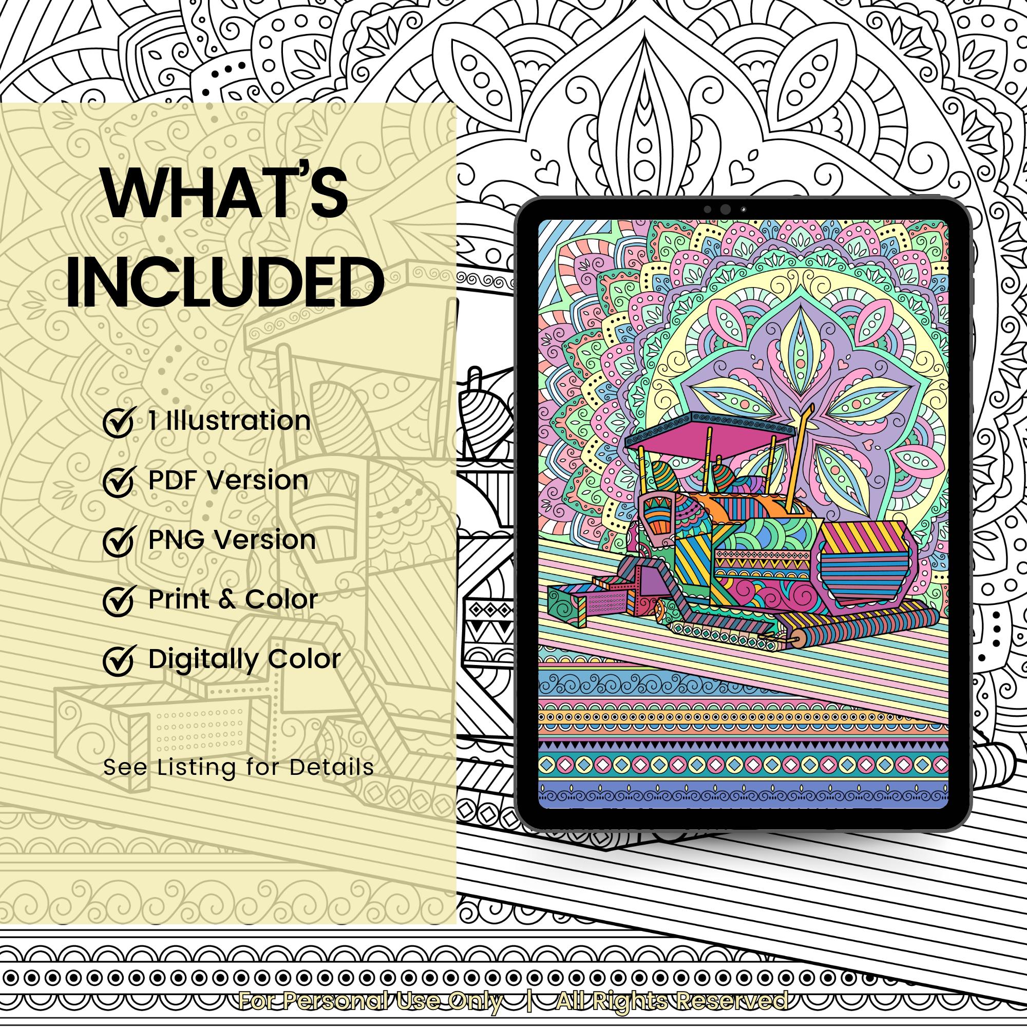 Asphalt Paver Machine, Printable Coloring Pages for Adults and Kids ...