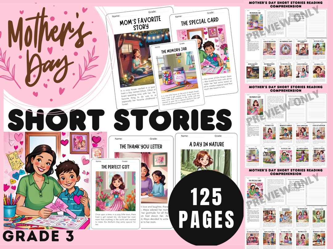 Mother's Day Printable, Mother's Day Short Stories for Grade 3 Children ...