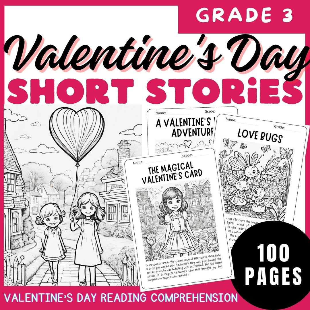 Valentine's Day Short Story Reading Comprehension Questions for Grade 3 ...