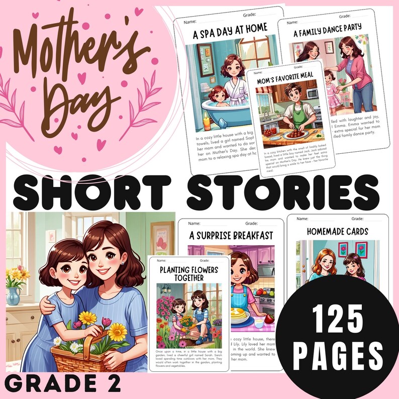 Mother's Day Printable, Mother's Day Short Stories for Grade 2 Children ...