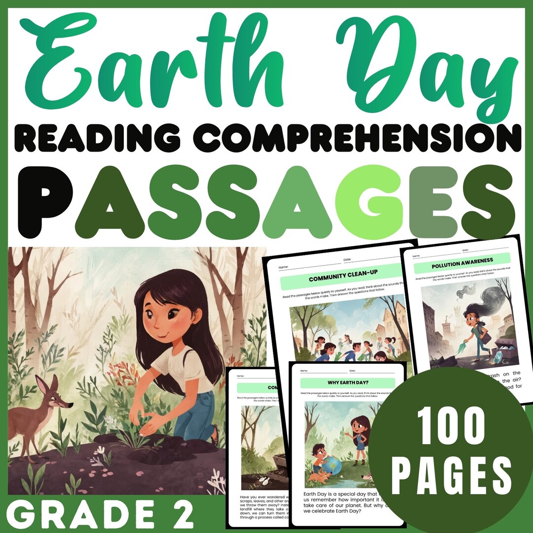 Earth Day Reading Comprehension Passages With Questions for Grade 2 ...