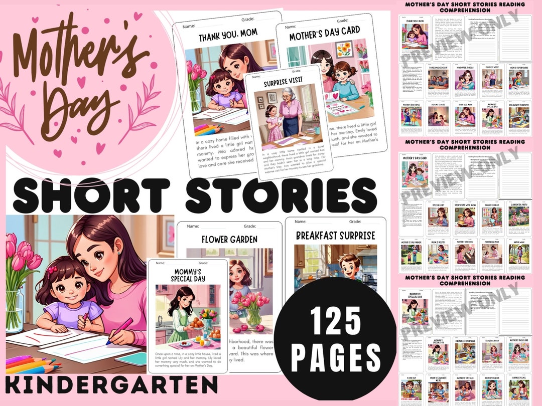 Mother's Day Printable, Mother's Day Short Stories for Pre-k and ...