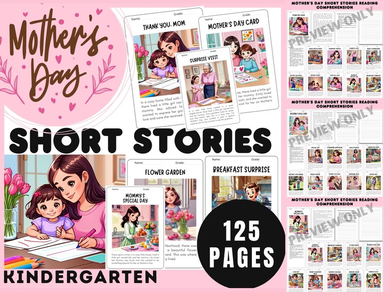 Mother's Day Printable, Mother's Day Short Stories for Pre-k and ...
