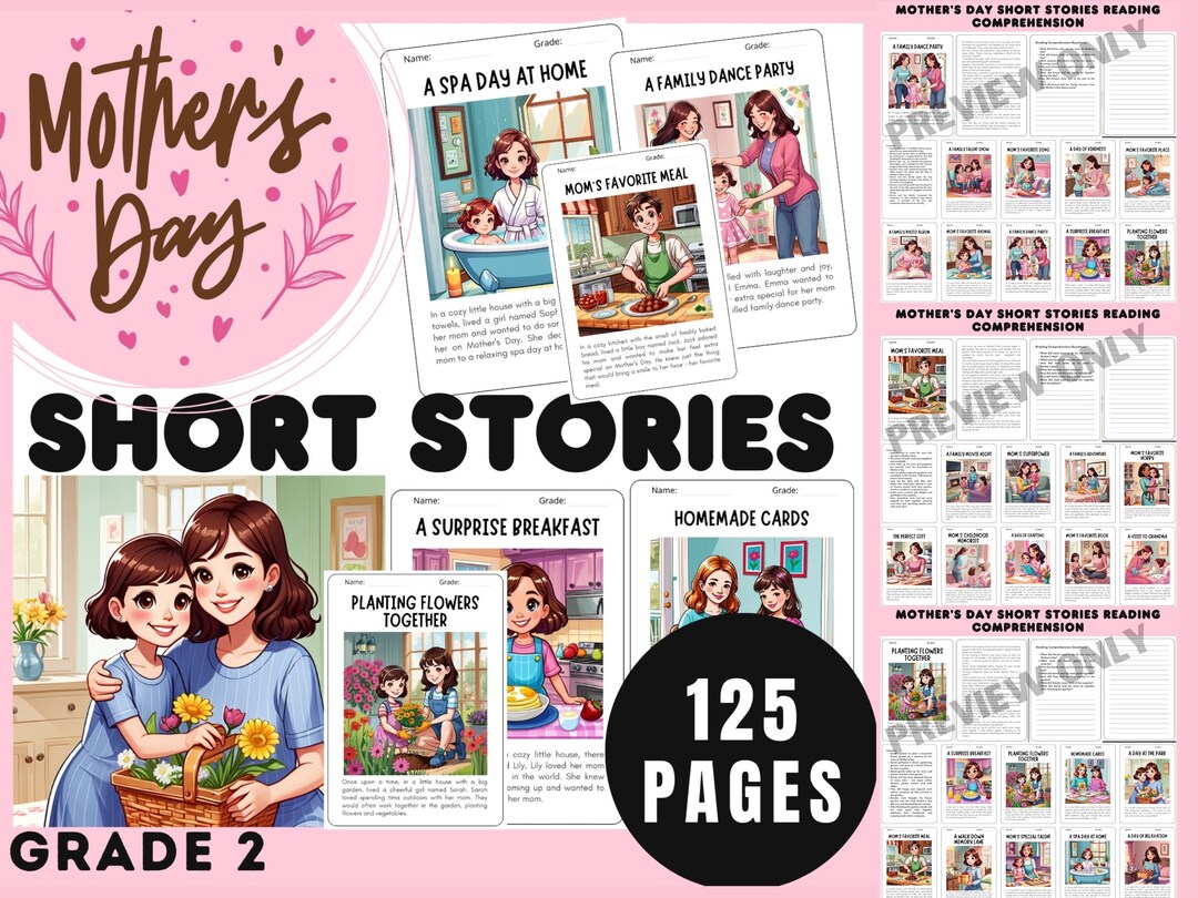 Mother's Day Printable, Mother's Day Short Stories for Grade 2 Children ...