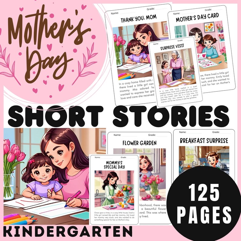 Mother's Day Printable, Mother's Day Short Stories for Pre-k and ...