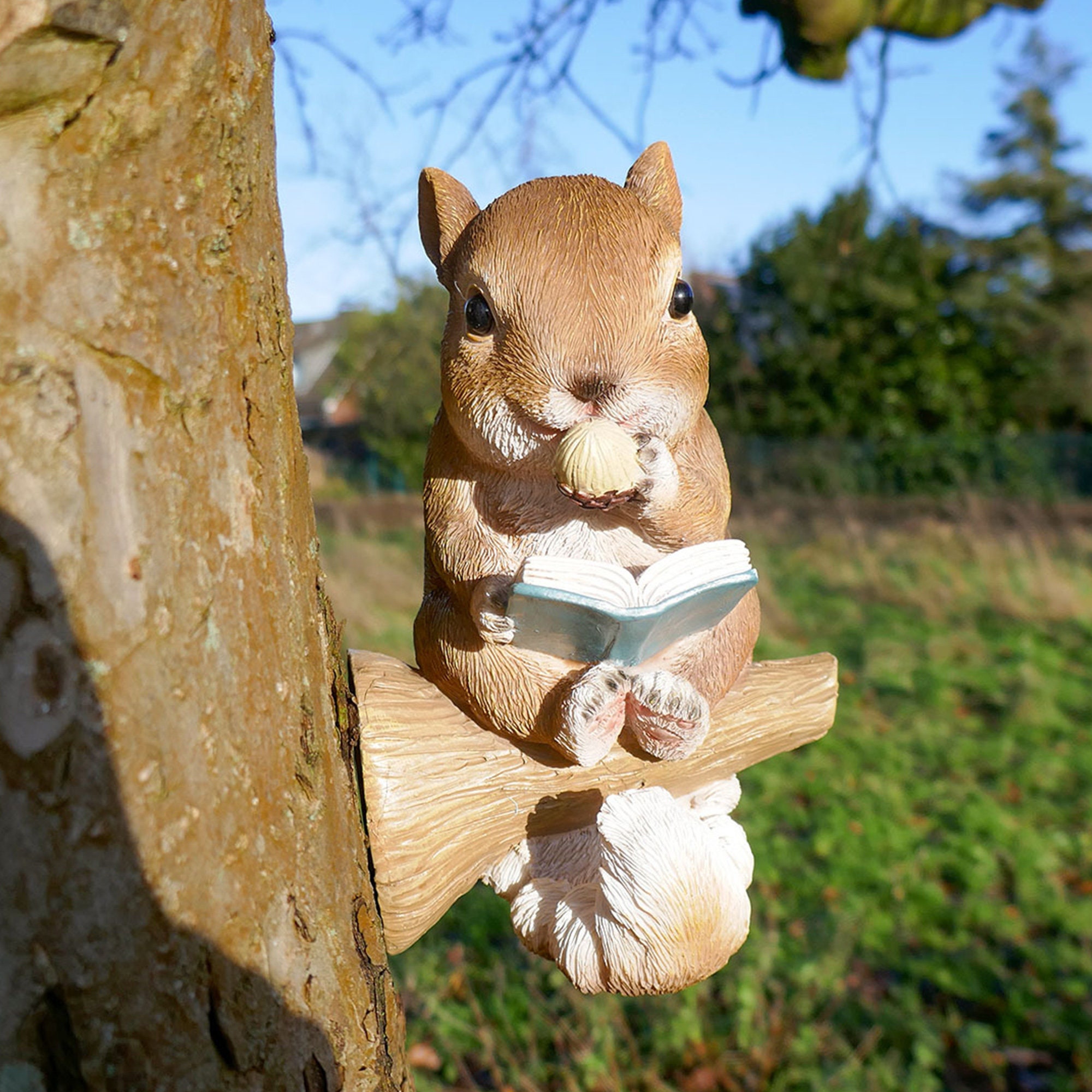 Squirrel Resin Garden Statue, Squirrel Resin Night Light Tree ...