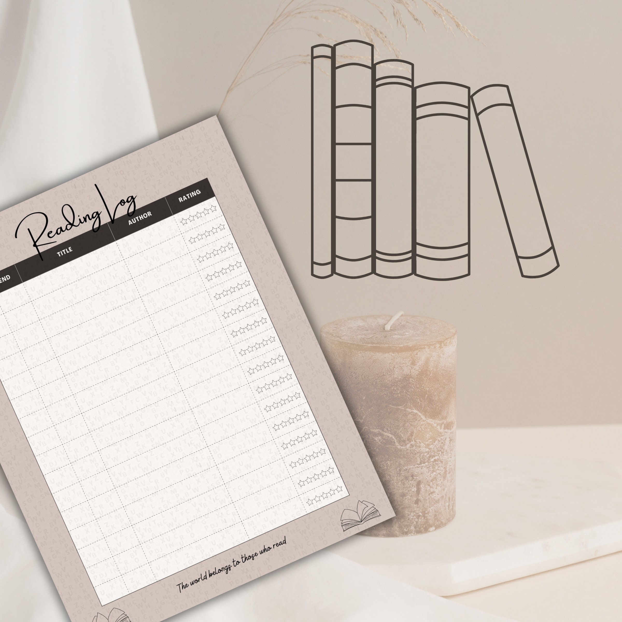 Reading Tracker, Reading Log, Planner Reading Tracker, Daily Habit ...