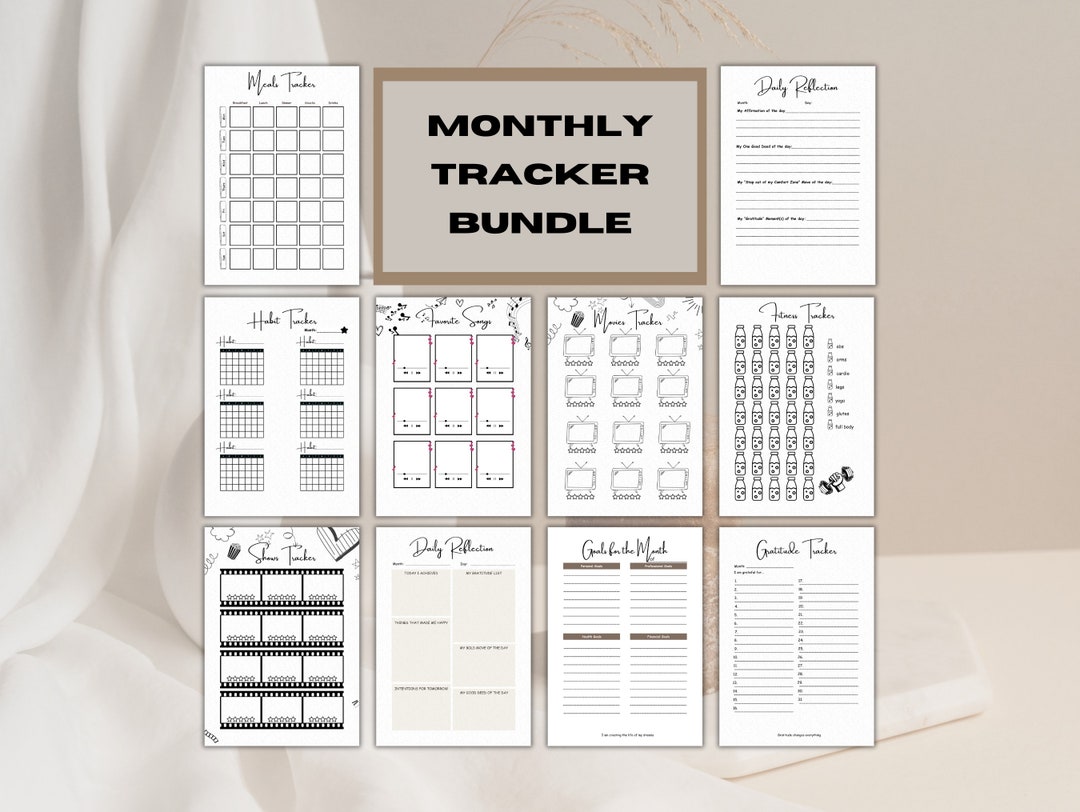 Ultimate Monthly Tracker Bundle, Tracker - Etsy