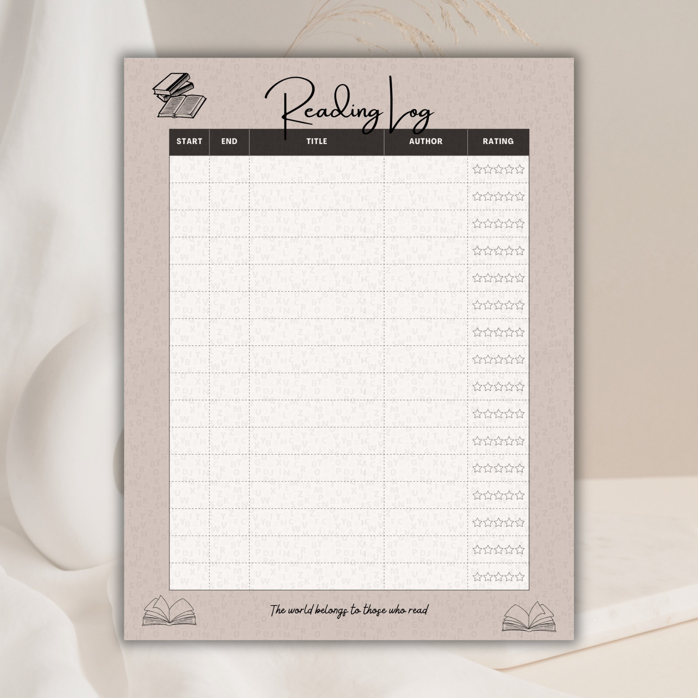 Reading Tracker, Reading Log, Planner Reading Tracker, Daily Habit ...