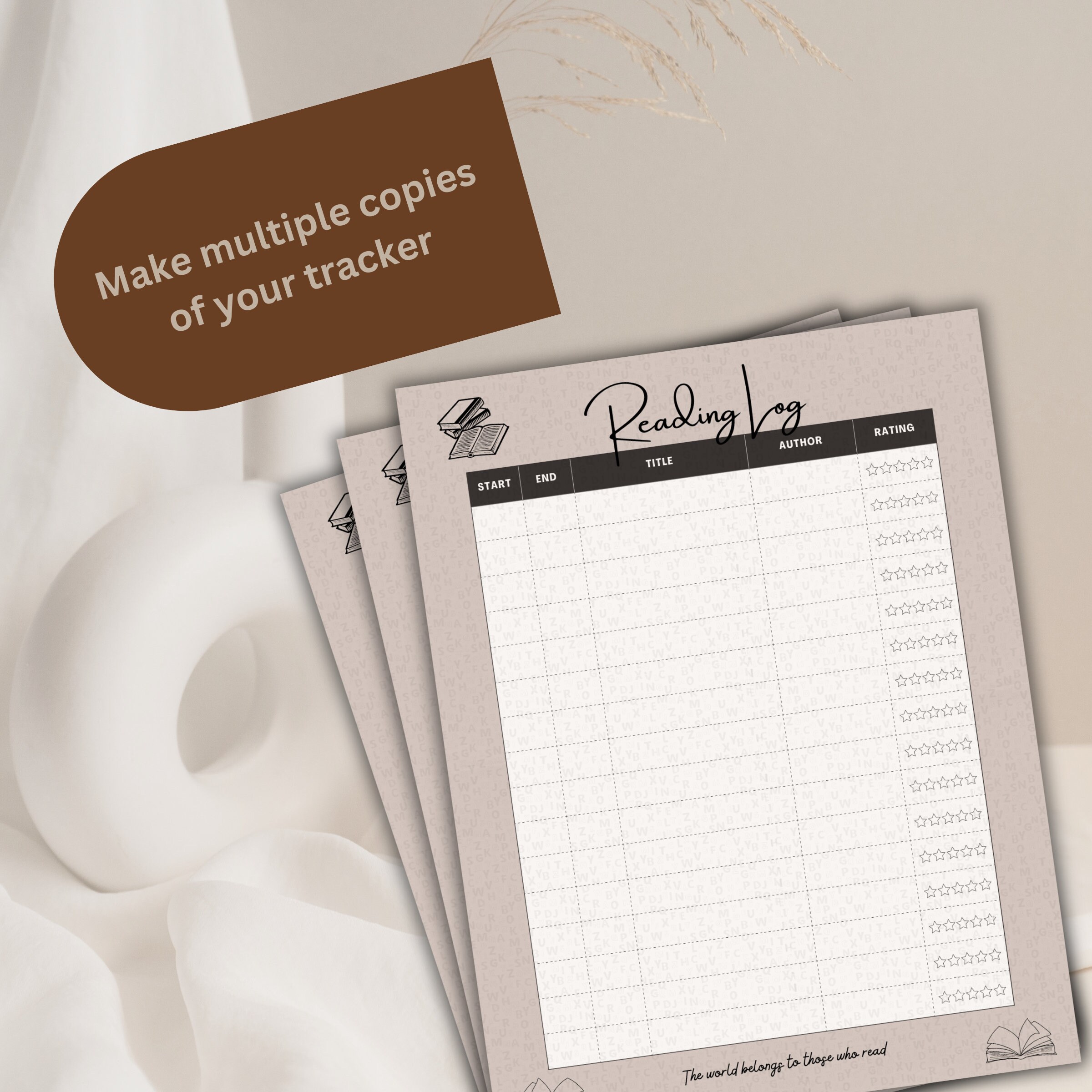 Reading Tracker, Reading Log, Planner Reading Tracker, Daily Habit ...