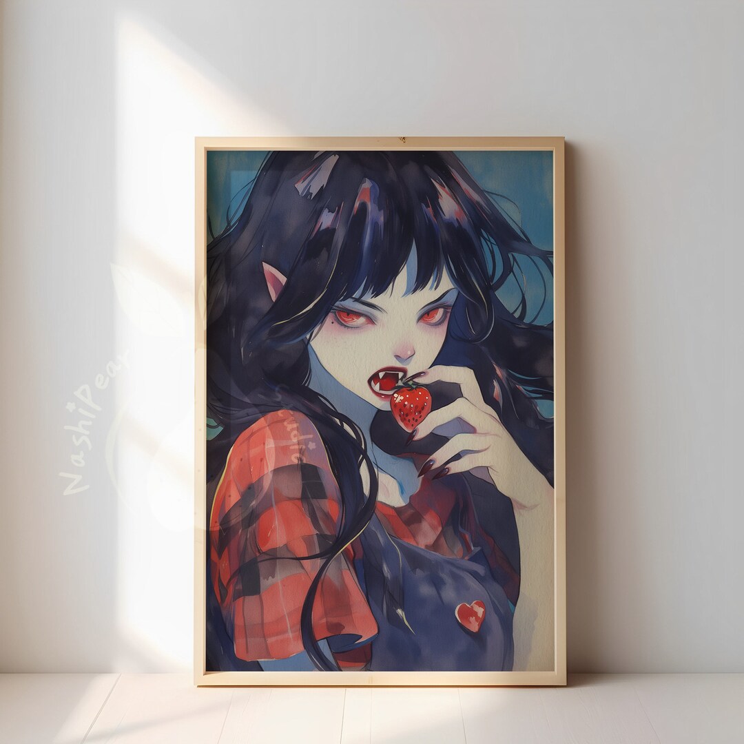 Marceline | Vampire Aesthetic Poster | Premium Textured Watercolor Wall ...