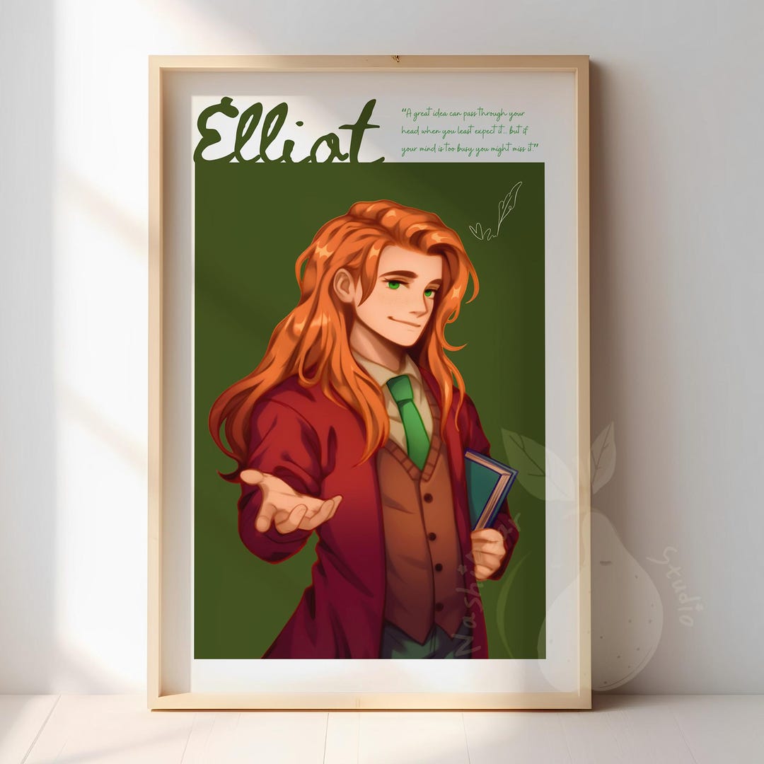 Elliot Stardew Valley Poster | Stardew Fanart | Cozy Video Game ...
