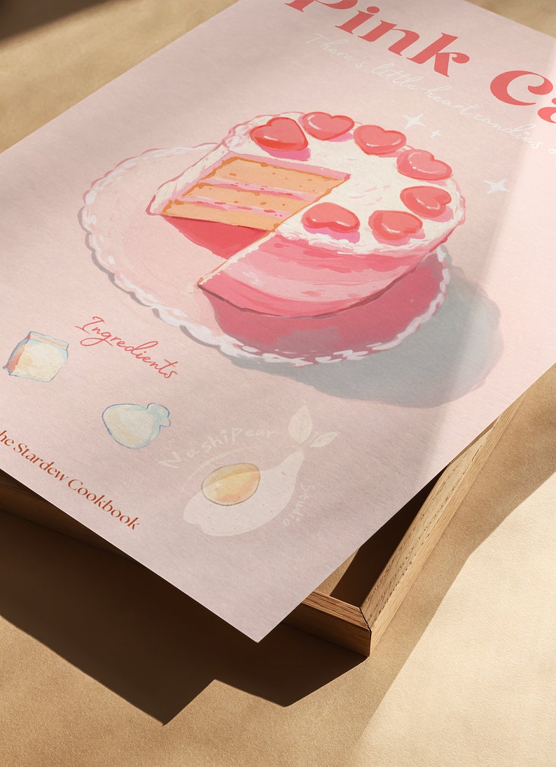 Pink Cake Stardew Valley Poster | Stardew Fanart | Video Game Inspired ...