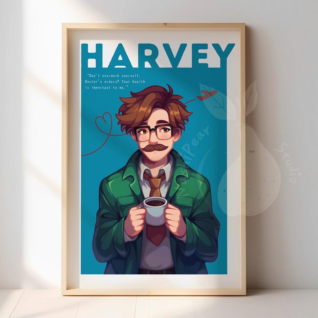 Harvey Stardew Valley Poster | Stardew Fanart | Cozy Video Game ...