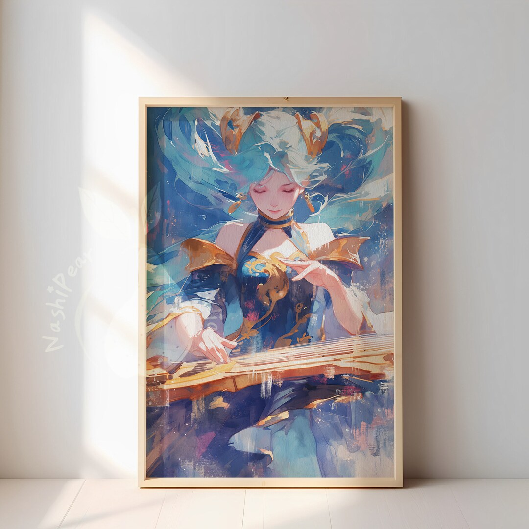 Sona | LOL League Video Game Inspired Aesthetic Wall Art | Gift for ...