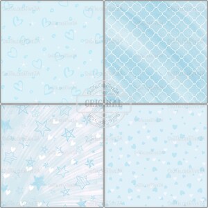 Baby Boy, Digital Paper, Baby Shower, Watercolor Backgrounds, Scrapbook ...