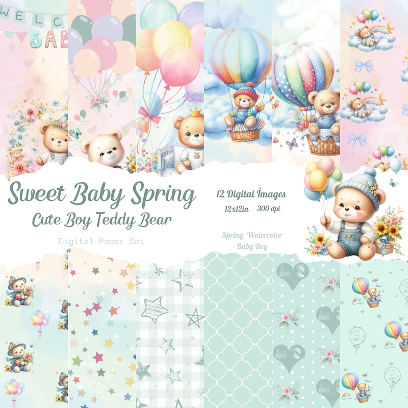 Baby Digital Paper - Etsy