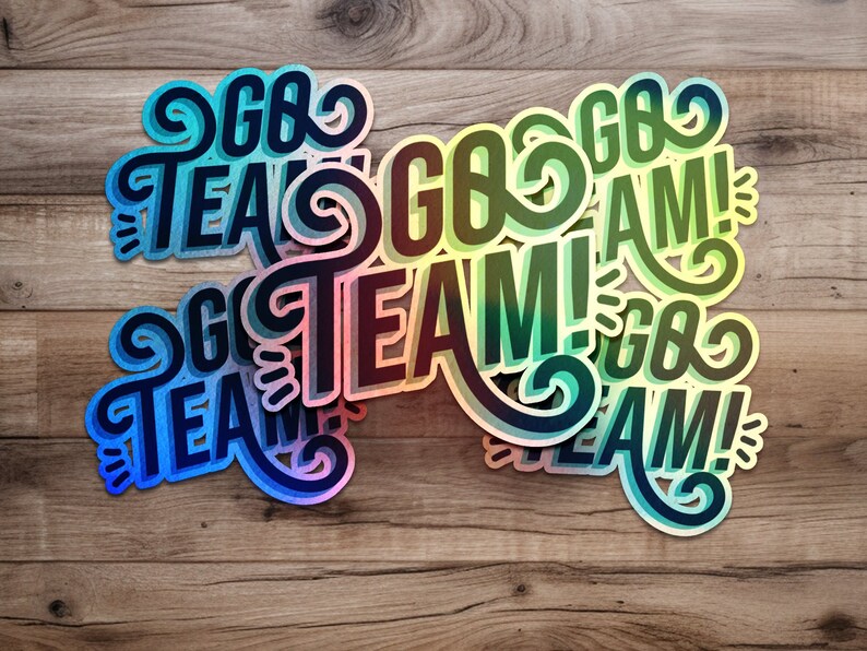 Motivational Team Spirit Sticker Go Team Sticker Cheerleading Sticker ...