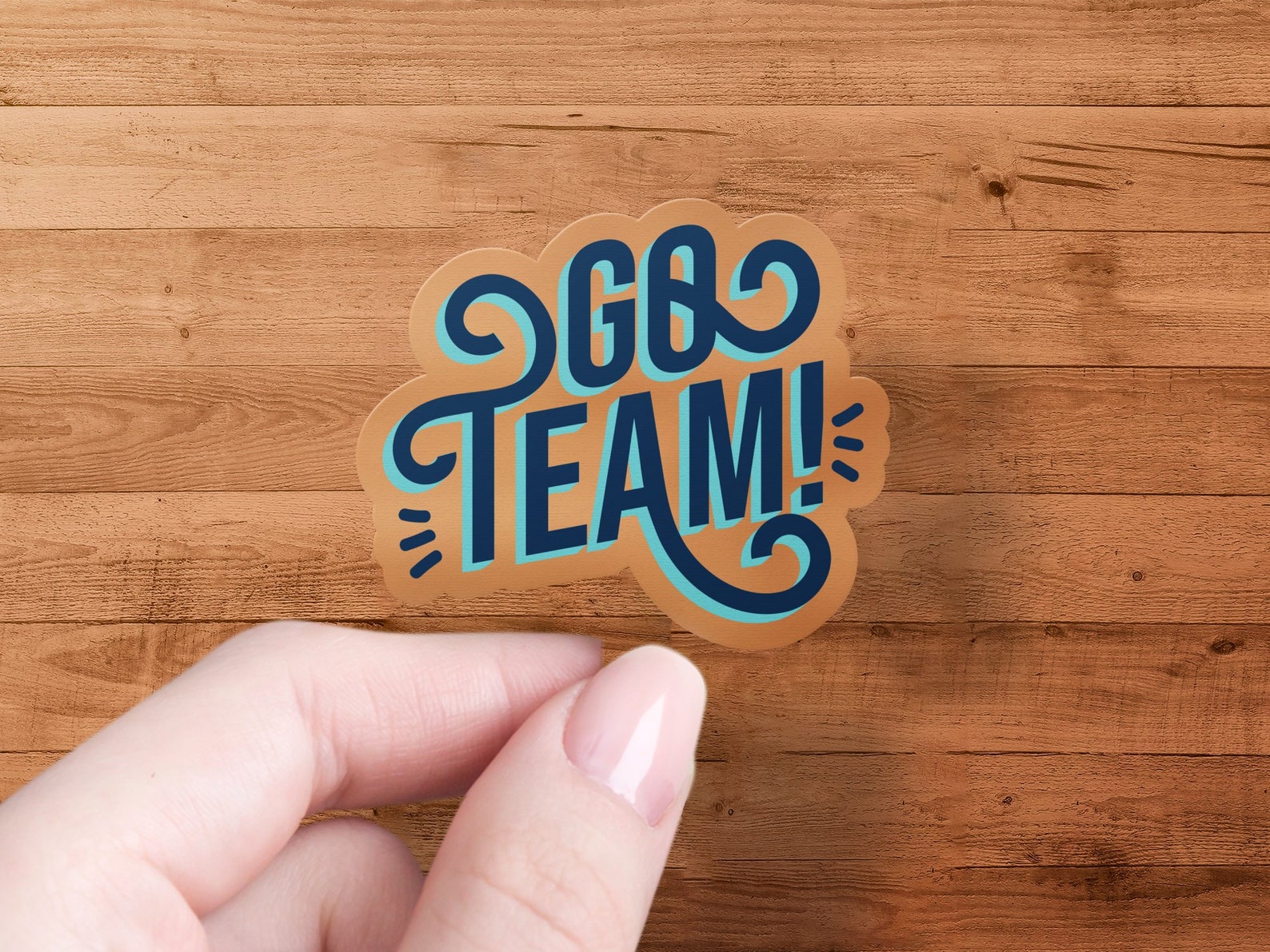 Motivational Team Spirit Sticker Go Team Sticker Cheerleading Sticker ...