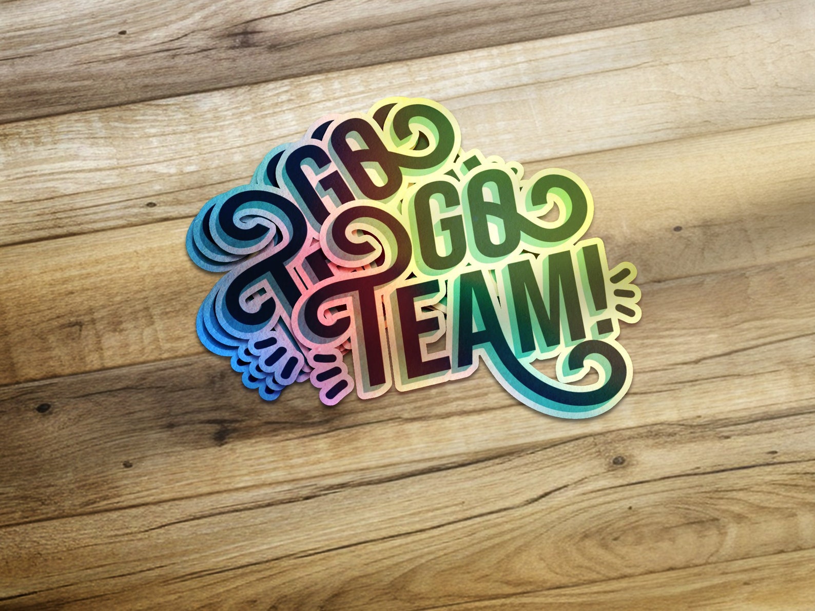 Motivational Team Spirit Sticker Go Team Sticker Cheerleading Sticker ...
